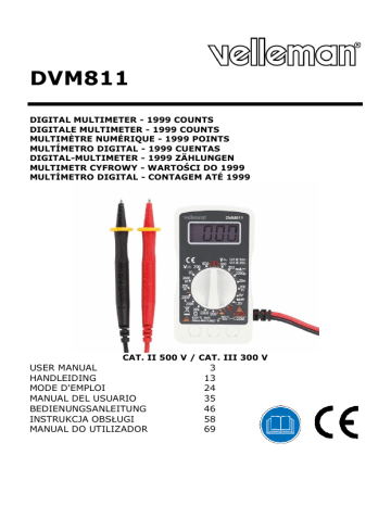 Velleman DVM811 Bedienungsanleitung | Manualzz