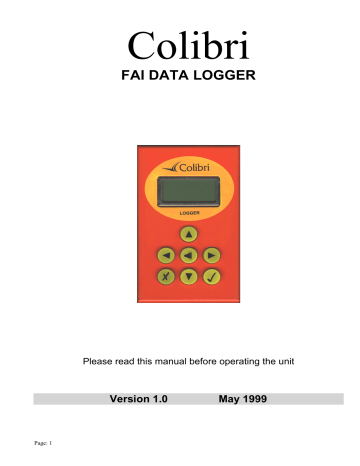 Colibri LX Manual | Manualzz