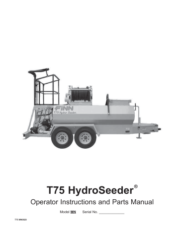 Finn HydroSeeder T75 Operator Instructions And Parts Manual | Manualzz