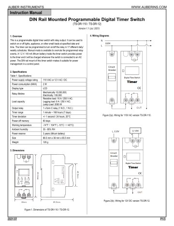 Auber Instruments TS-DR-110 Instruction Manual | Manualzz