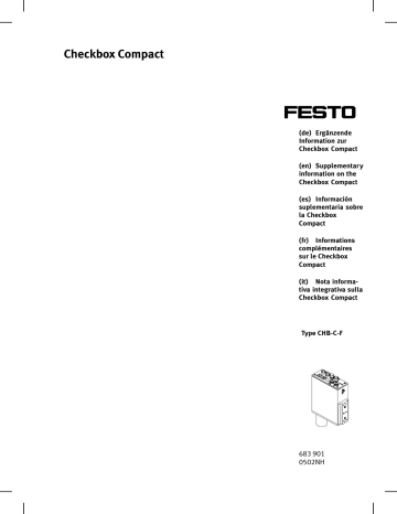 Festo Checkbox Compact CHB-C-F Supplementary Information | Manualzz