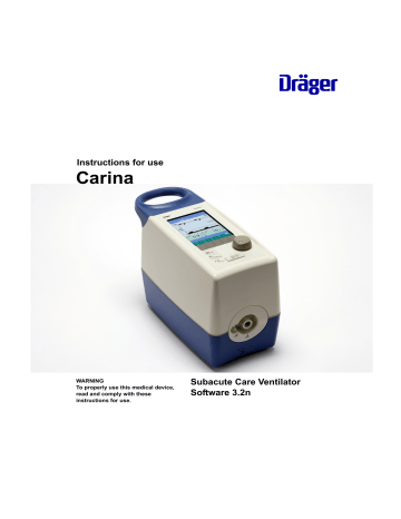 Dräger Carina Instructions For Use Manual | Manualzz