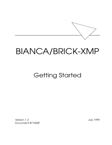 BinTec BIANCA/BRICK-XMP Getting Started | Manualzz