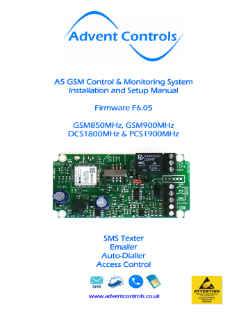 Advent Controls A5 Installation And Setup Manual | Manualzz