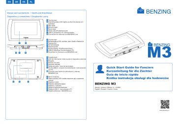 BENZING M3 Quick Start Manual | Manualzz