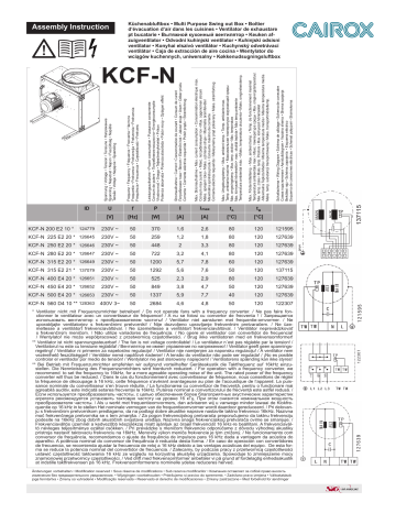 Cairox KCF-N Series Assembly Instruction | Manualzz