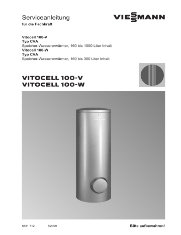 Viessmann VITOCELL 100-W Serviceanleitung Für Die Fachkraft | Manualzz