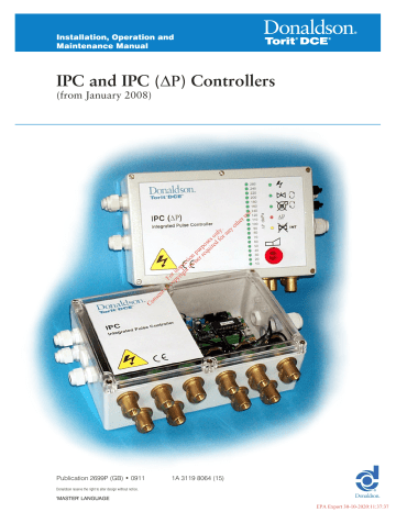 Donaldson Torit DCE HV500 Series Installation, Operation And Maintenance Manual | Manualzz