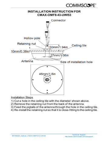 CommScope CMAX-OMF8-43-UWI53 Installation Instruction | Manualzz