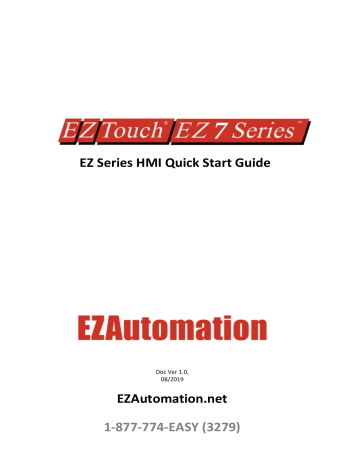 EZAutomation EZ Touch EZ7 Series Quick Start Manual | Manualzz