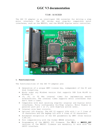 gMFC GGC V3 Documentation | Manualzz