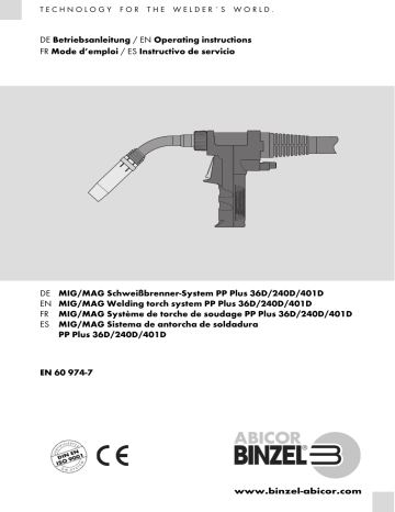 Abicor Binzel PP Plus 401D Operating Instructions Manual | Manualzz