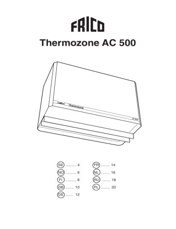 Frico Thermozone AC501 Instructions For Installation And Use Manual | Manualzz