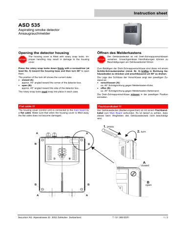 Securiton ASD 535 Bedienungsanleitung | Manualzz