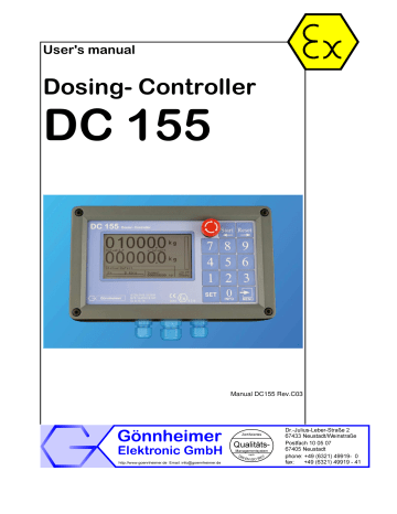 Gonnheimer Elektronic DC 155 User Manual | Manualzz