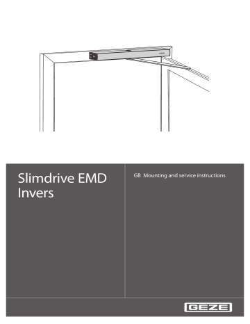 GEZE Slimdrive EMD Invers Mounting And Service Instructions | Manualzz