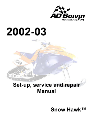 AD Boivin 2002 Snow Hawk, 2002-03 Snowhawk Service Manual | Manualzz
