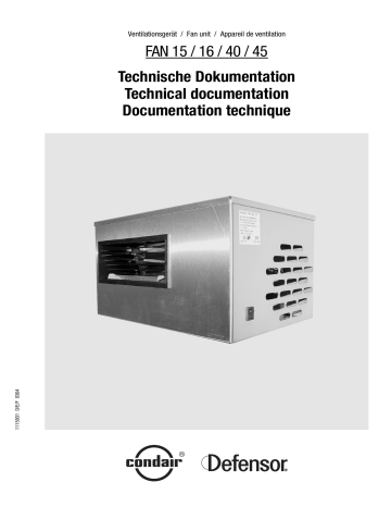 Axair Defensor condair 15 Technical Documentation Manual | Manualzz