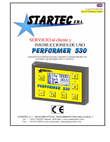 Startec S.R.L. PERFORMER 530 Manual de usuario | Manualzz