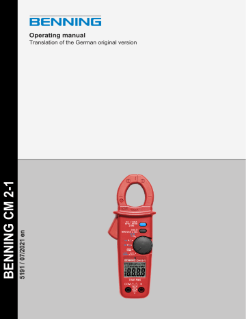Benning CM 2-1 Operating Manual | Manualzz