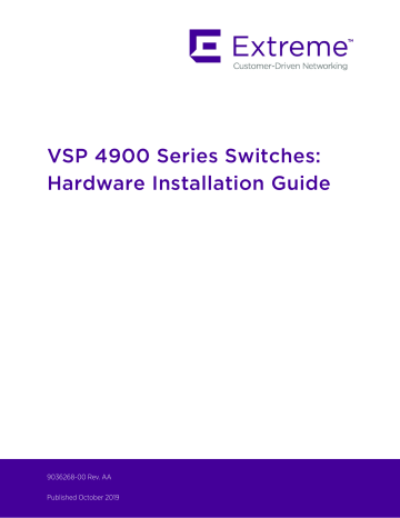 Extreme Networks VSP4900-48P Hardware Installation Manual | Manualzz