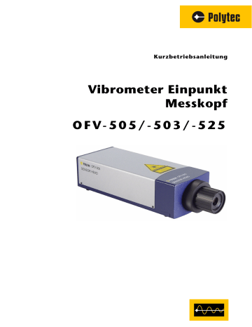 Polytec OFV-503, OFV-505, OFV-525 Kurz- Betriebsanleitung | Manualzz