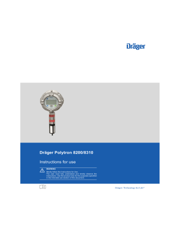 Dräger Polytron 8200, Polytron 8310 Instructions For Use Manual | Manualzz