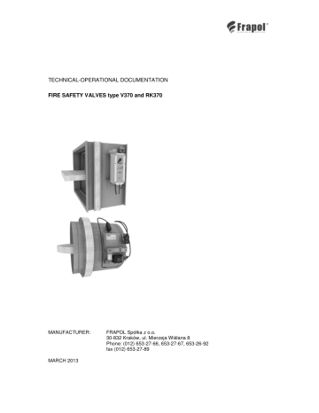 Frapol RK370, V370 Technical-Operational Documentation | Manualzz
