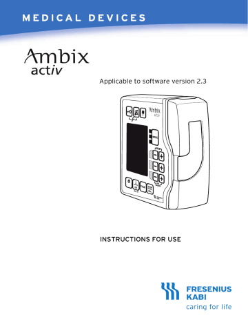 Fresenius Kabi Ambix activ Instructions For Use Manual | Manualzz