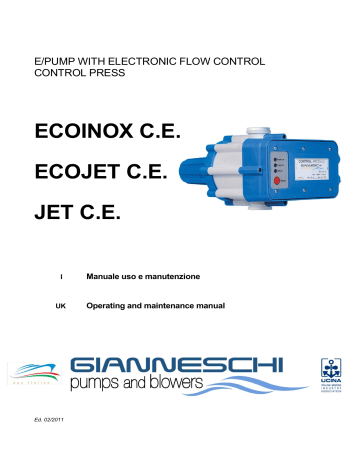 Gianneschi JET C.E. Operating And Maintenance Manual | Manualzz