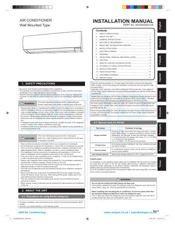 Ampair ASYG09LMCA Installation Manual | Manualzz