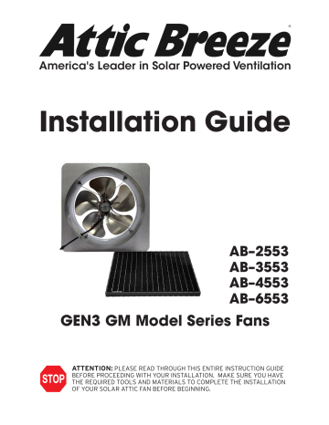 Attic Breeze GEN3 GM Series Installation Manual | Manualzz