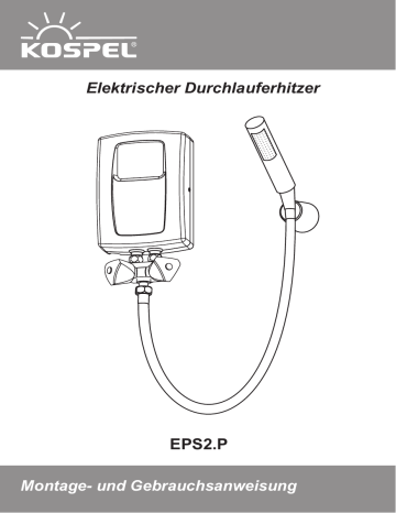 Kospel EPS2.P 5,5 Montage- Und Gebrauchsanweisung | Manualzz