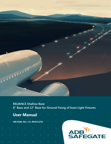 ADB Safegate RELIANCE Shallow Base User Manual | Manualzz