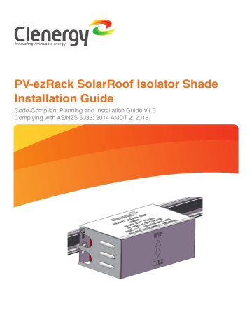 Clenergy PV-ezRack SolarRoof Isolator Shade Installation guide | Manualzz