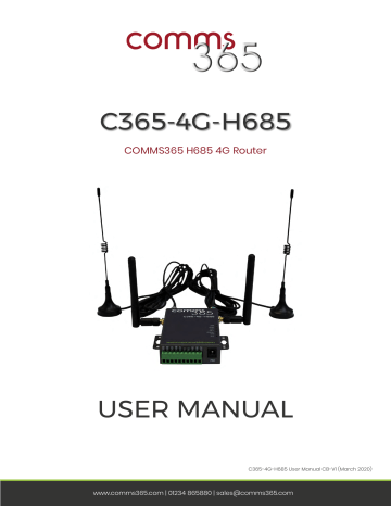 Comms365 C365-4G-H685 User Manual | Manualzz