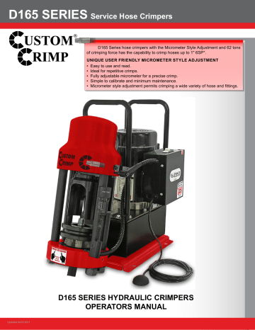 Custom Crimp D165 Series Operator's Manual | Manualzz