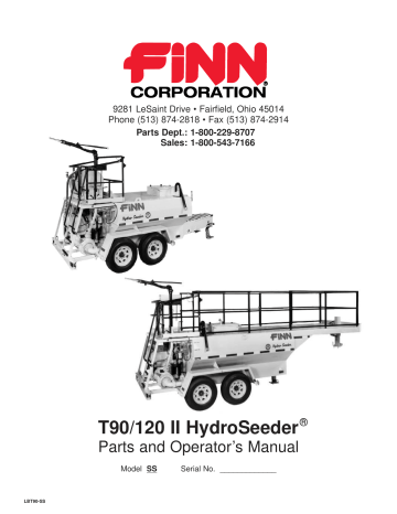 Finn HydroSeeder T120 Parts And Operator's Manual | Manualzz