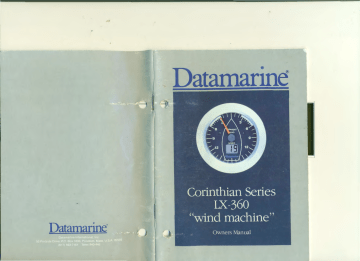 Datamarine LX-360 Owner's Manual | Manualzz
