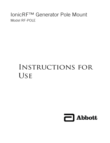 Abbott IonicRF RF-POLE Instructions For Use Manual | Manualzz