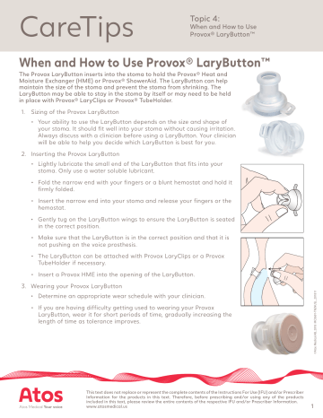 Atos PROVOX LaryButton How To Use | Manualzz