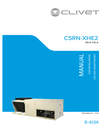 CLIVET CSRN-XHE2 Series Manual | Manualzz