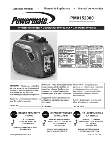 Powermate PM0152000 Manual Del Operador | Manualzz