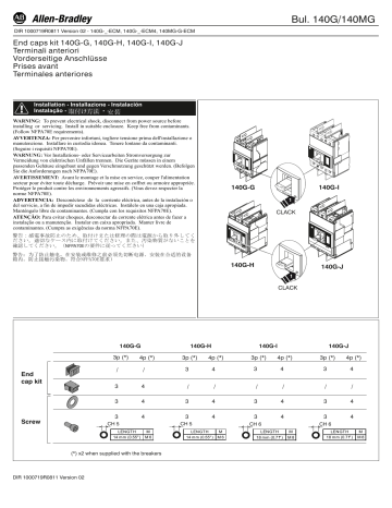 Allen-Bradley 140G-J Installation | Manualzz