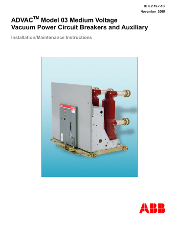 ABB ADVAC Installation & Maintenance Instructions Manual | Manualzz