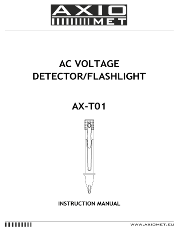 Axio AX-T01 Instruction Manual | Manualzz