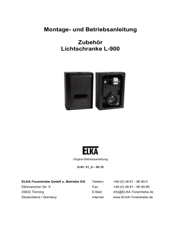 Elka L-900 Montage- Und Betriebsanleitung | Manualzz
