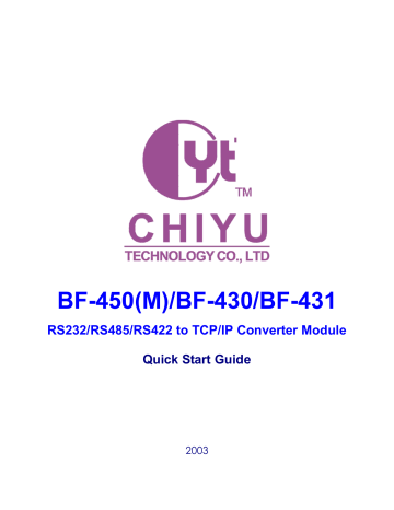 CHIYU BF-430, BF-450, BF-450M Quick Start Manual | Manualzz