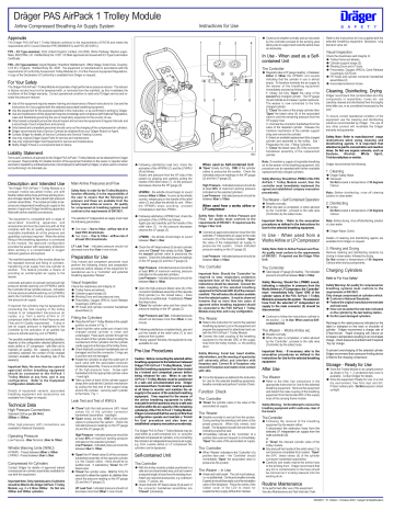 Dräger PAS AirPack 1 Instructions For Use | Manualzz