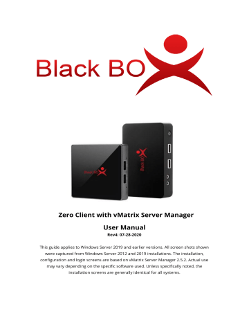 Black Box Zero Client S100 User Manual | Manualzz